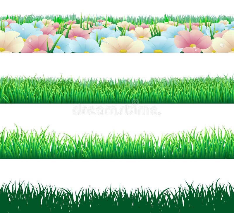 Seamless grass elements stock vector. Illustration of back - 39625995