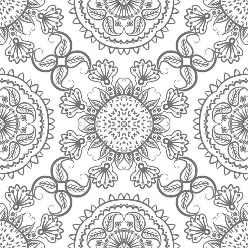 Seamless Tiling Floral Wallpaper Pattern Stock Vector - Illustration of ...