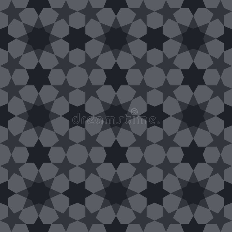 Seamless Gray Geometric Background Pattern Stock Vector - Illustration ...