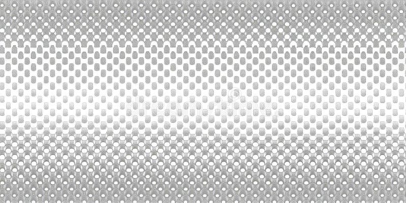 Seamless Gray Halftone Pattern on White Background Stock Illustration ...