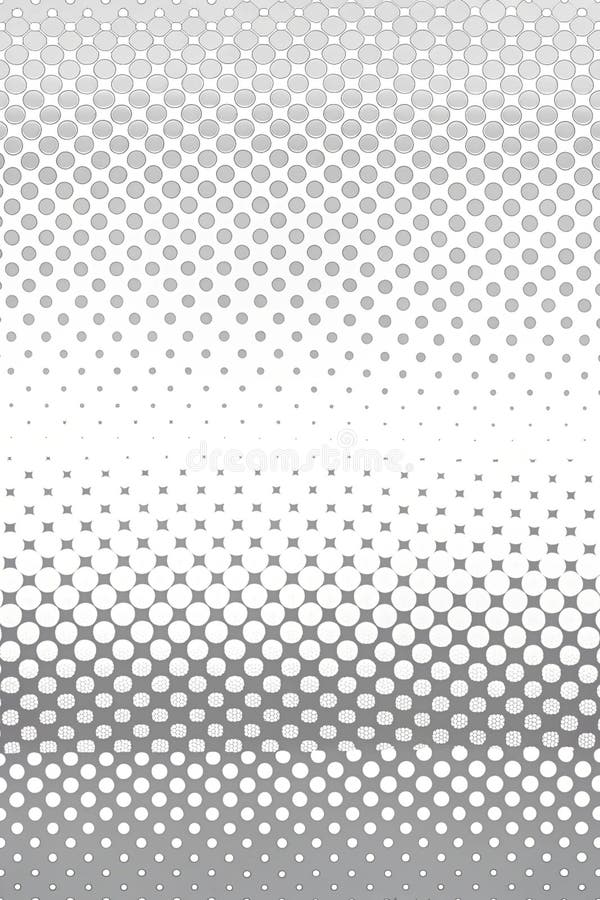 Seamless Gray Halftone Pattern on White Background Stock Illustration ...