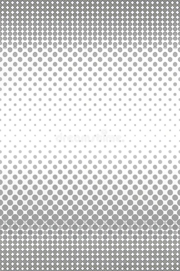 Seamless Gray Halftone Pattern on White Background Stock Illustration ...