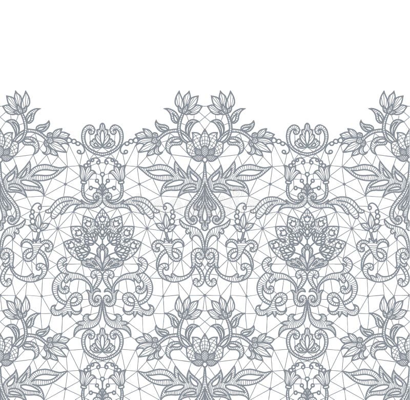 Seamless gray lace stock vector. Illustration of fashion - 115757524