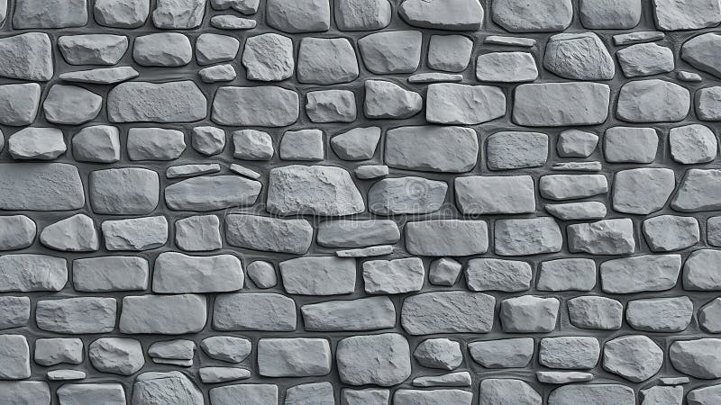 Seamless Gray Stone Wall Texture for Design Projects Stock Illustration ...