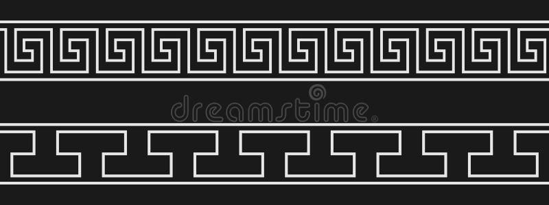 Seamless Greek Key Patterns Stock Vector - Illustration of antiquity ...