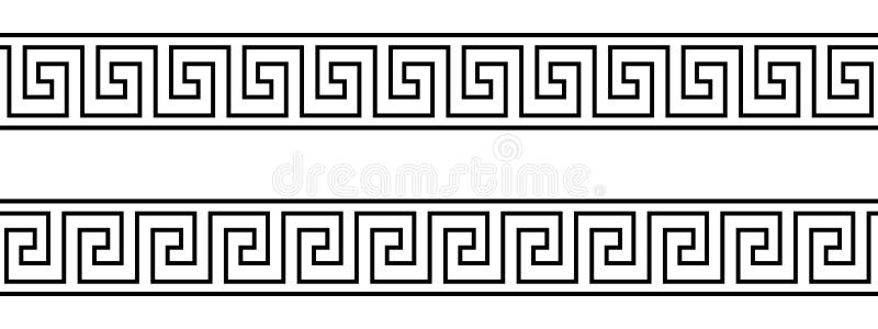 Seamless Greek Key Patterns Stock Vector - Illustration of antiquity ...