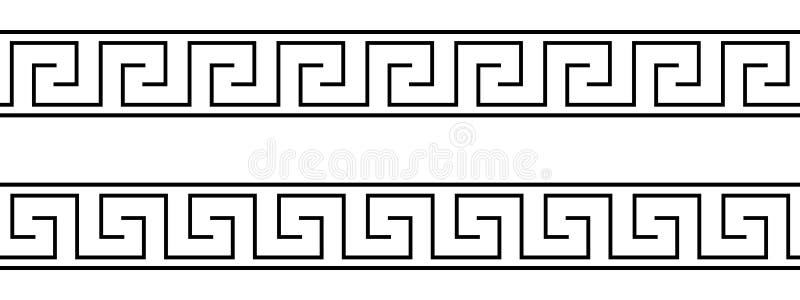 Seamless Greek Key Patterns Stock Vector - Illustration of antiquity ...