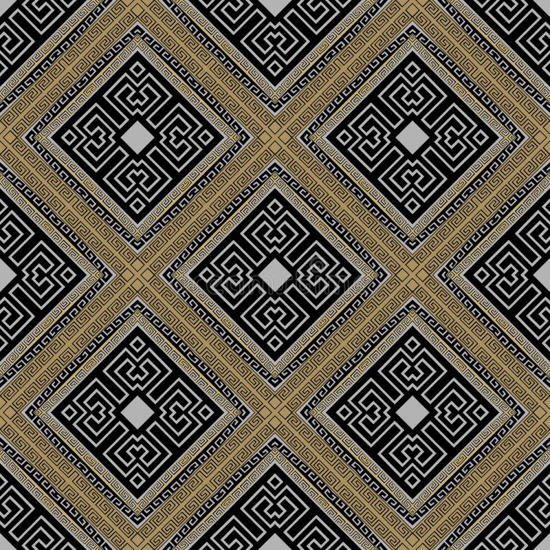 Seamless Greek Pattern. Elegant Repeat Rhombus Vector Background ...