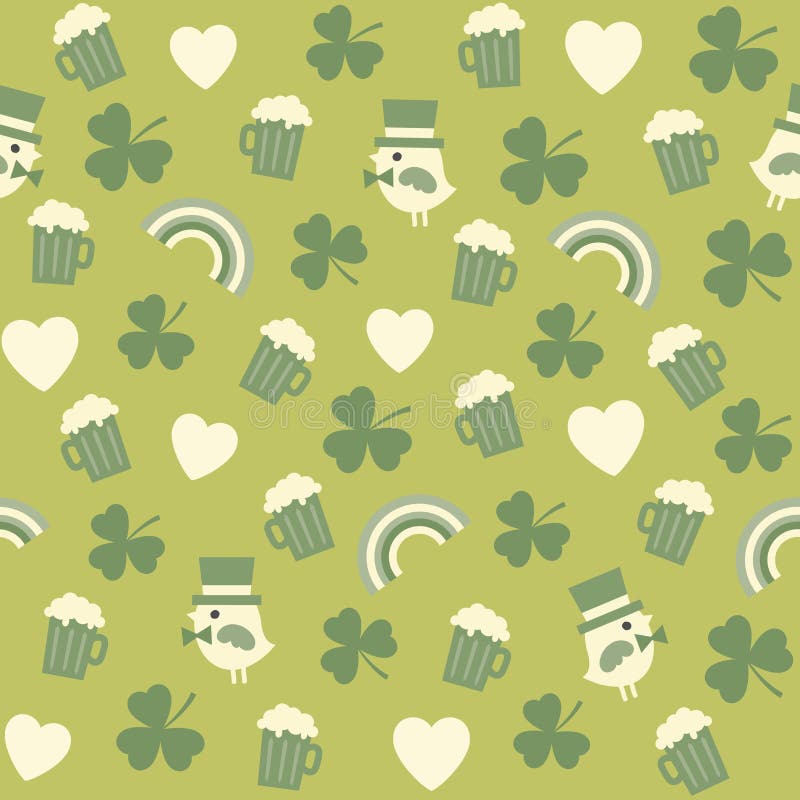 Seamless Green Background Pattern for St Patricks Stock Vector ...