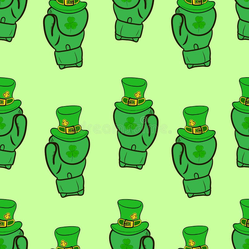 St Patrick Day Boxing Gloves Stock Illustrations – 2 St Patrick Day ...