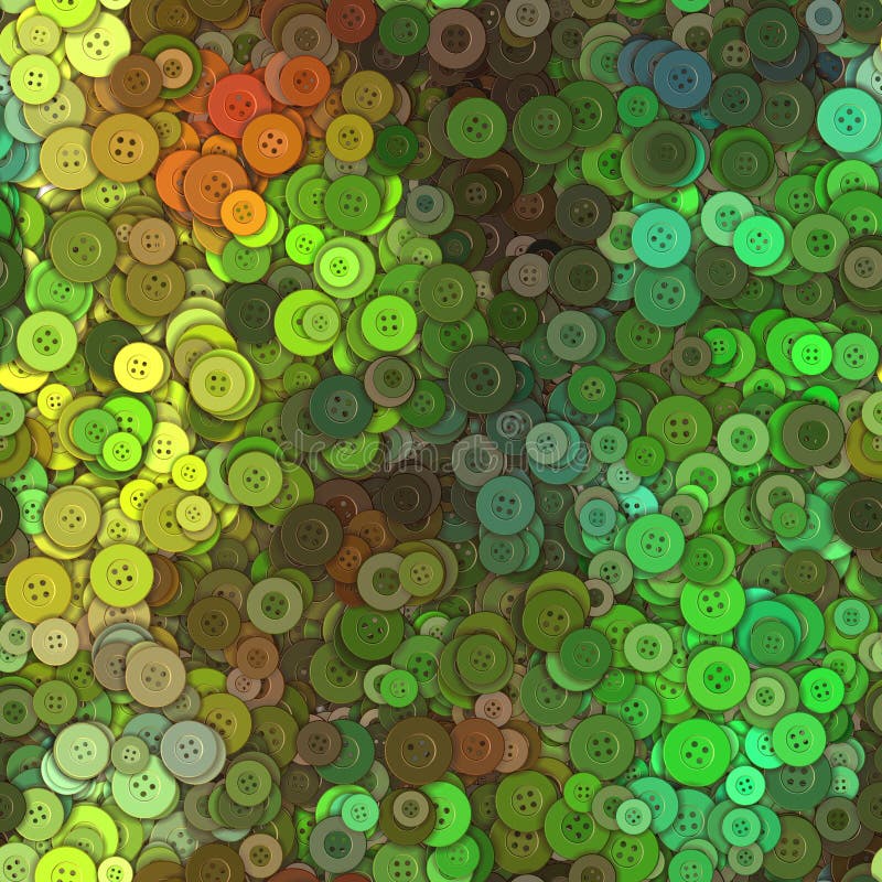 Seamless Green Buttons Pattern Stock Illustration - Illustration of ...