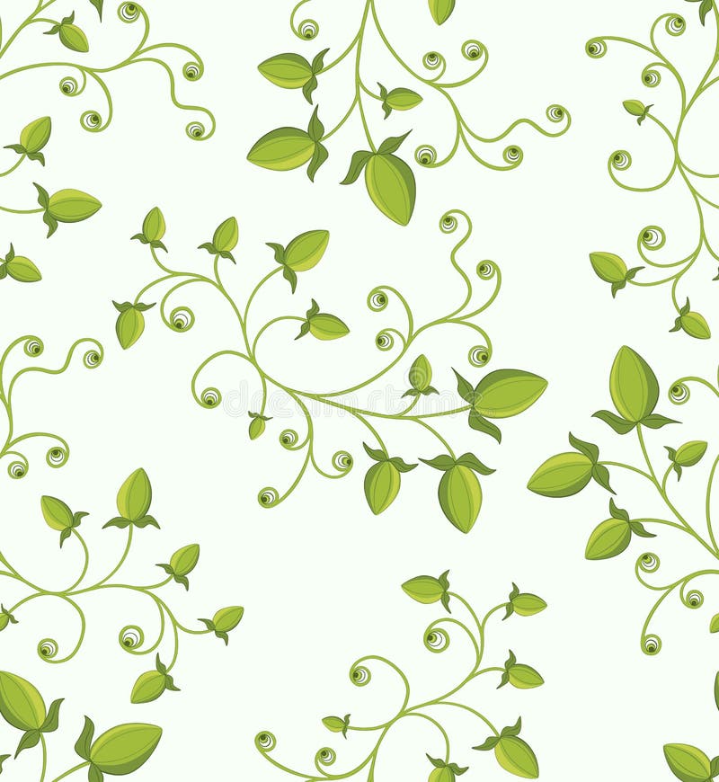 Green floral pattern stock vector. Illustration of plant - 32405882