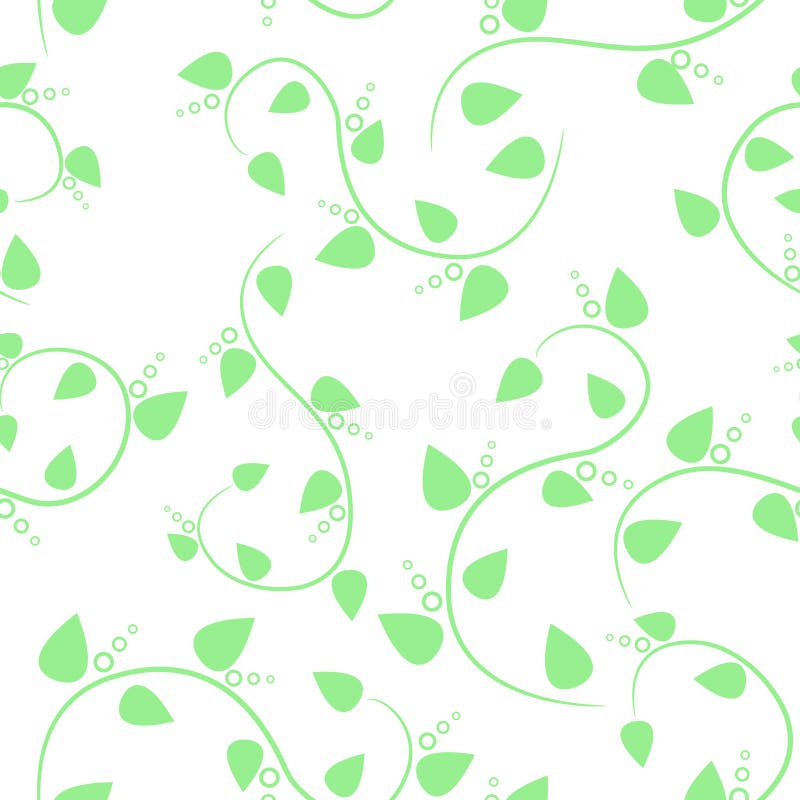 Seamless Green Floral Texture Stock Vector - Illustration of botanical ...
