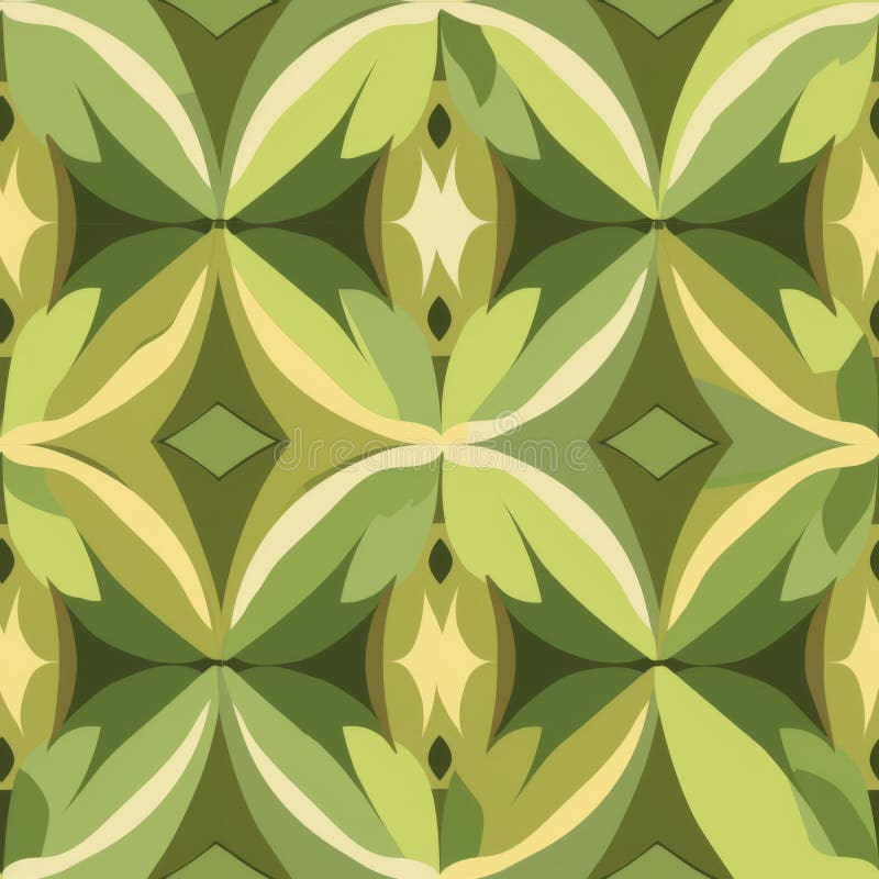 Seamless Green Leaf Pattern Background for Nature-Inspired Design Stock ...