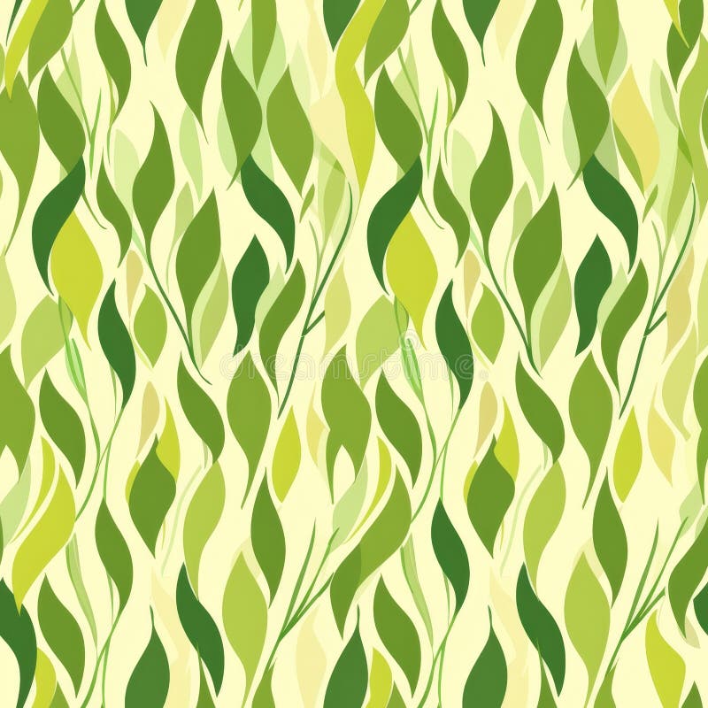 Seamless Green Leaf Pattern for Eco-Friendly Design Background Stock ...