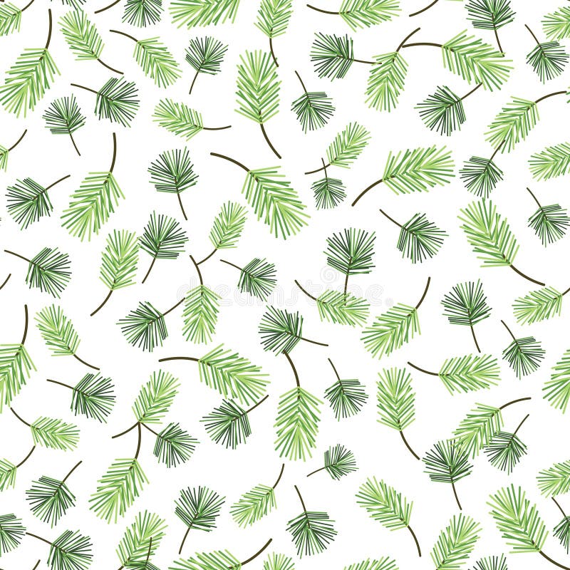 Seamless Green Leaf Pattern, Foliage Vector Background Stock Vector ...