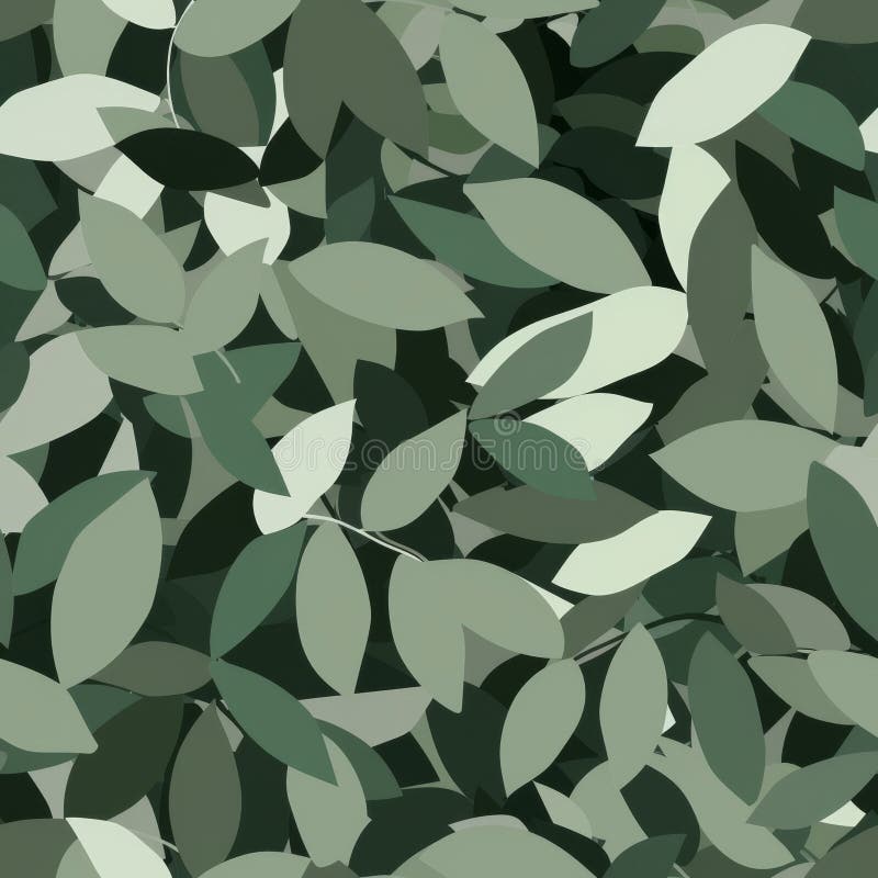 Seamless Green Leaf Pattern for Natural Background Design Stock ...
