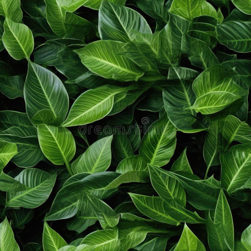 Seamless. Green Leaves of Plants Stock Photo - Image of floral, forest ...