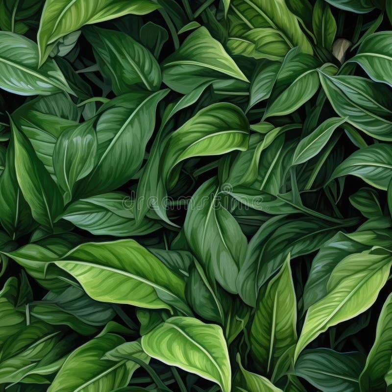 Seamless. Green Leaves of Plants Stock Photo - Image of fashion, plant ...
