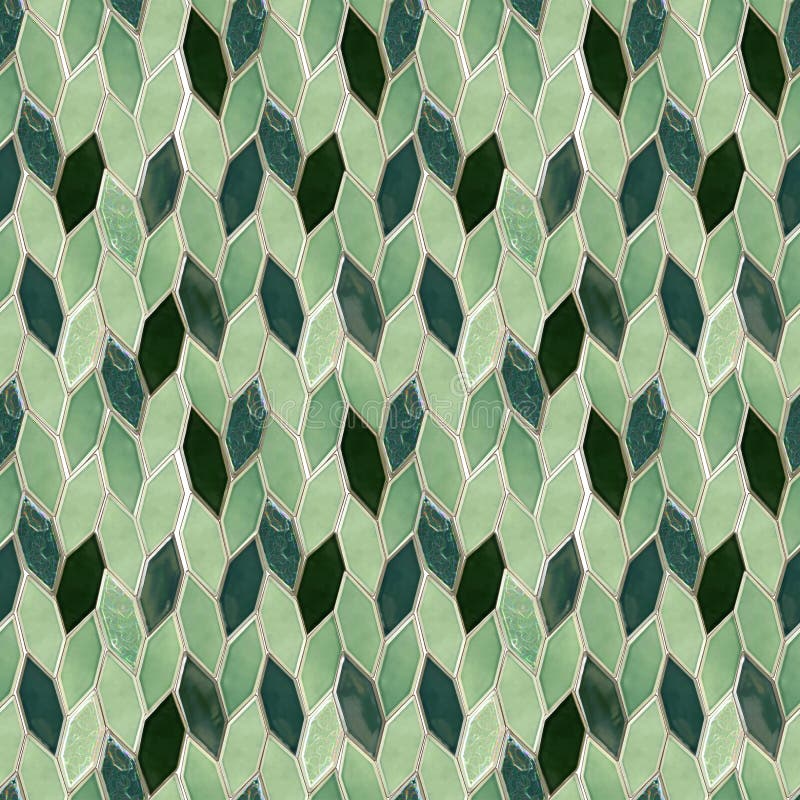 Seamless Green Pattern Made of Precious Shiny Tiles, Ceramic Stock ...
