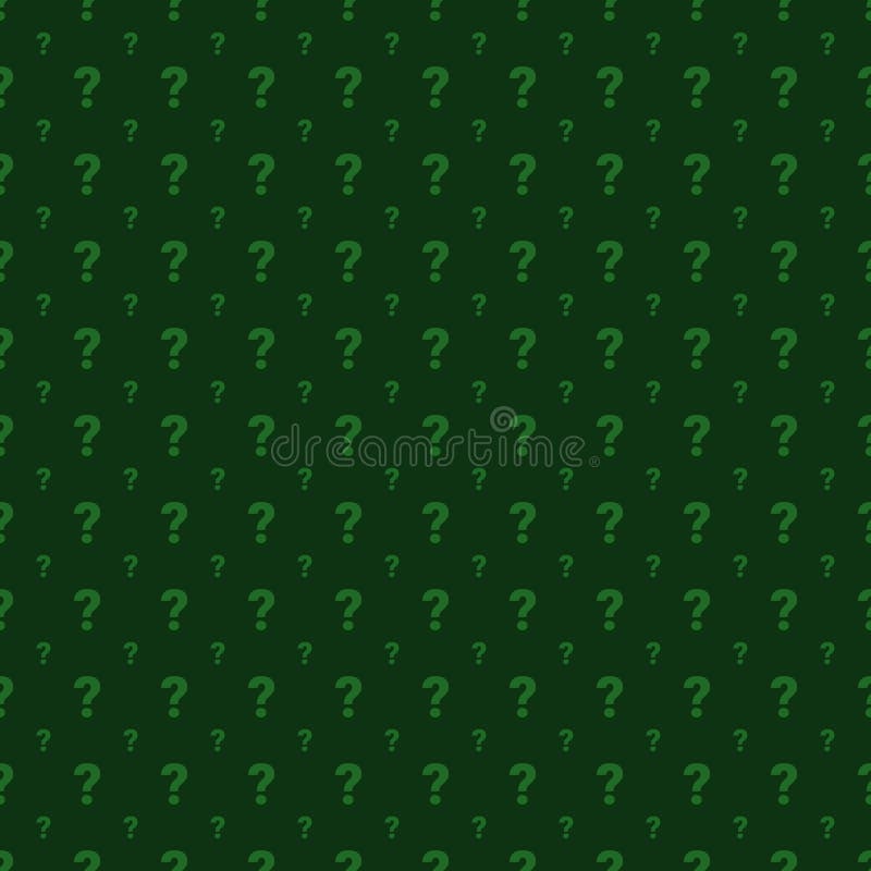 Seamless Green Pattern Question Mark Stock Vector - Illustration of ...
