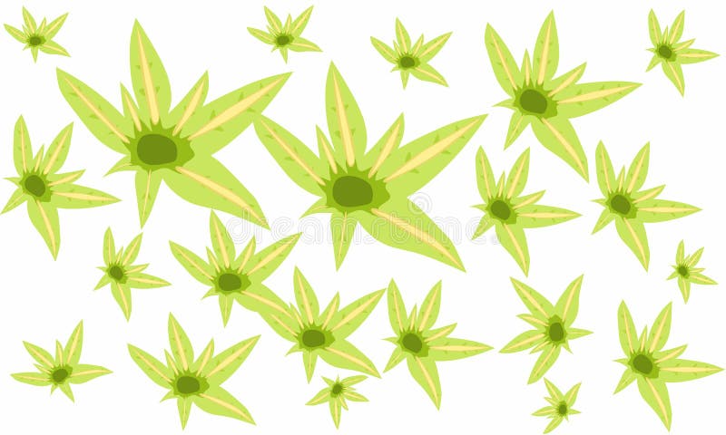 Seamless Green Petal Pattern, Vector Illustration Stock Vector ...