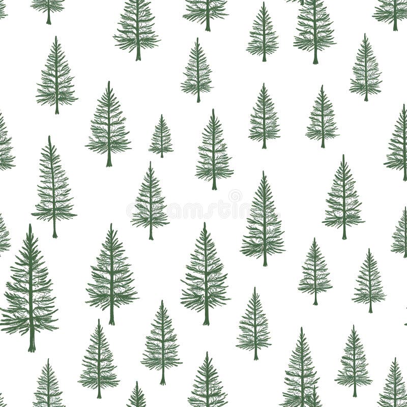 Seamless Green Pine Tree Pattern for Nature-inspired Designs and ...