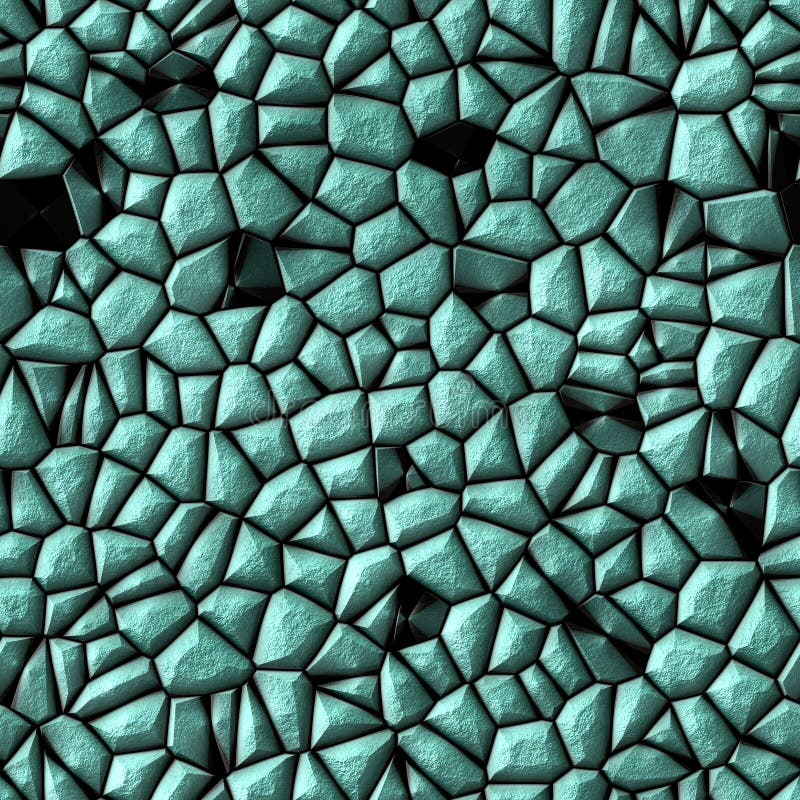 Seamless Green Granite Stone Blocks Texture Stock Illustration ...