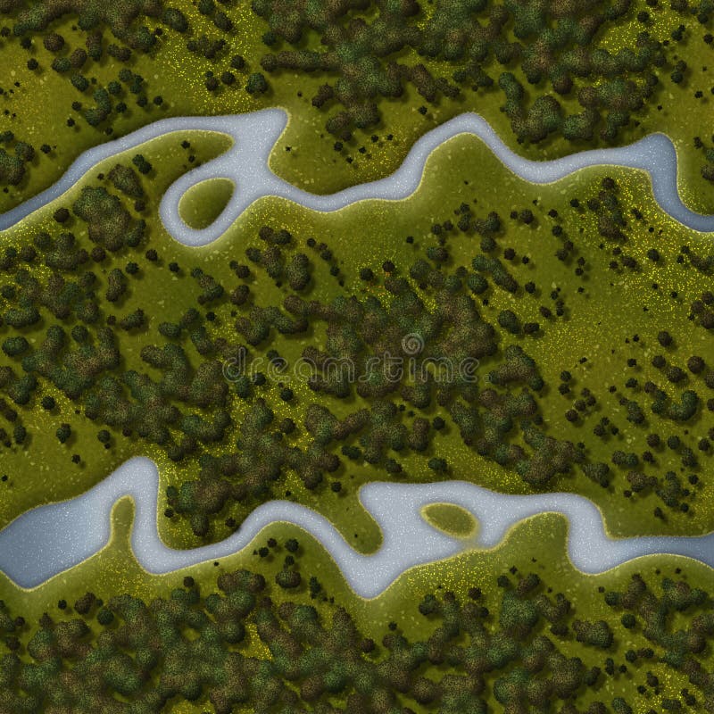 Seamless Green Terrain Background Stock Illustration - Illustration of ...