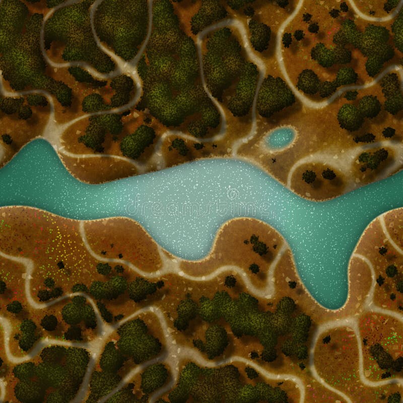 Seamless Green Terrain Background Stock Illustration - Illustration of ...