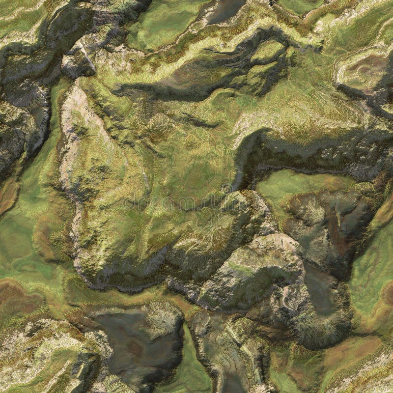 Seamless Green Terrain Background Stock Illustration - Illustration of ...