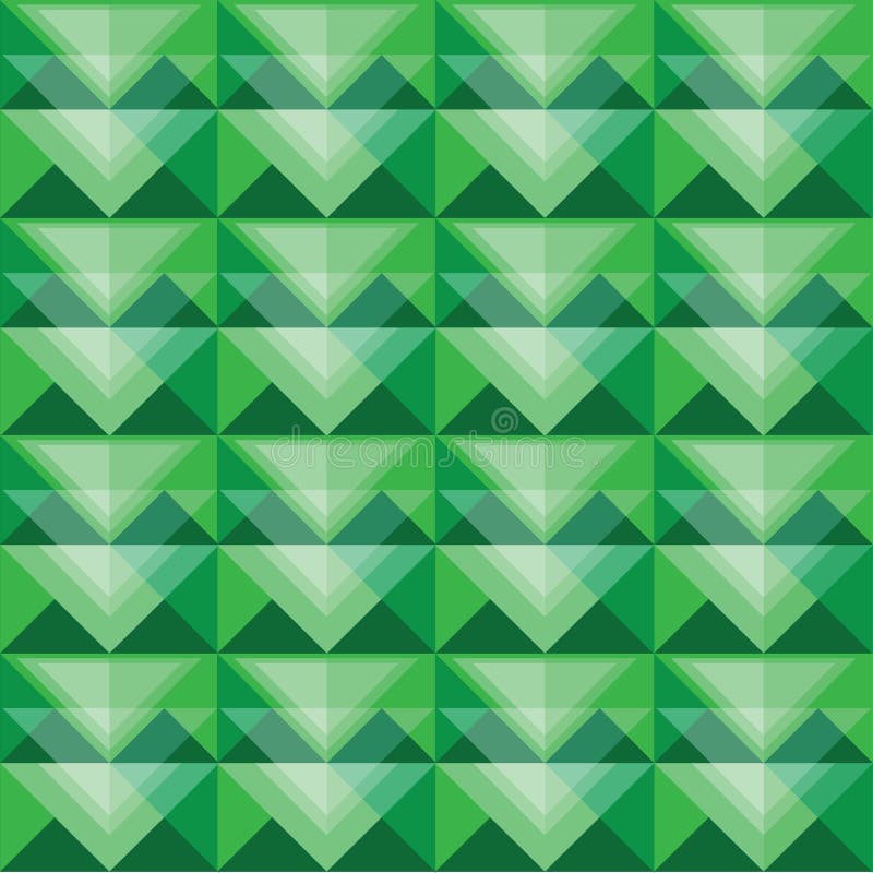 Seamless Green Triangle Pattern Design Stock Vector - Illustration of ...