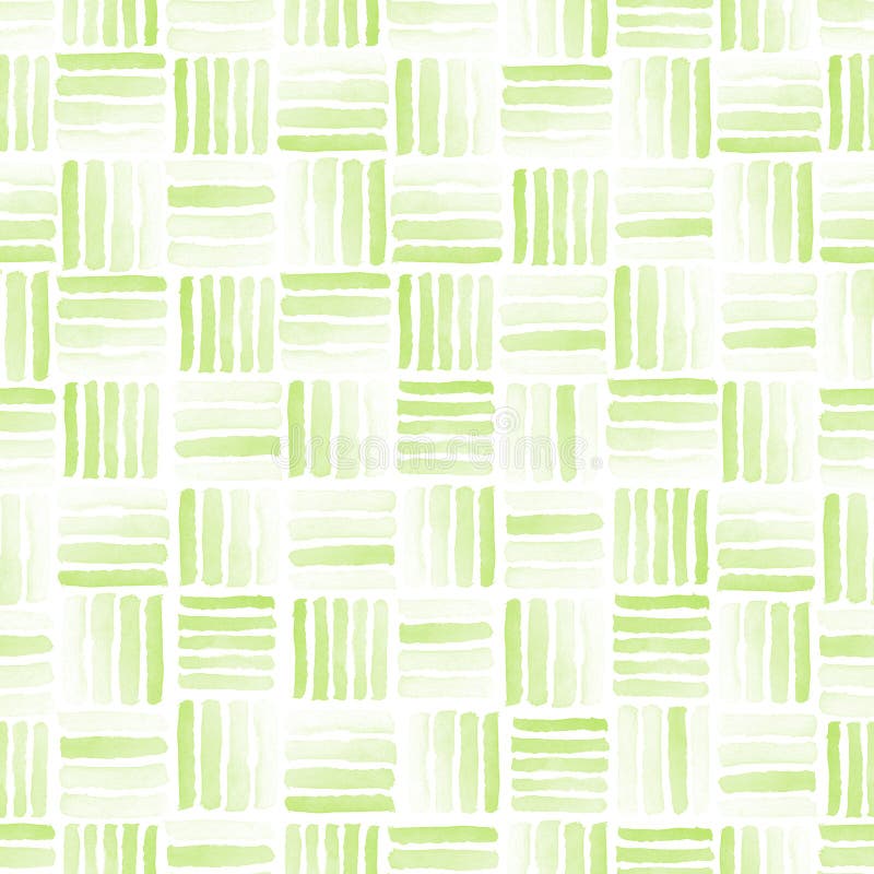 Seamless Green Watercolor Pattern on White Background. Watercolor ...