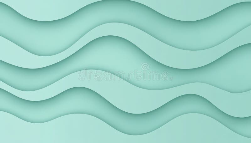 Seamless Green Wave Texture Pattern, Monochromatic Background for ...