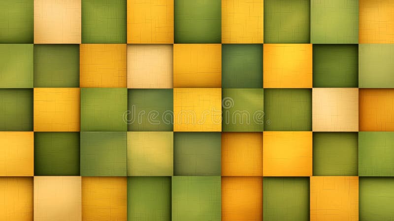 Seamless Green and Yellow Checkered Wallpaper Modern Geometric Design ...