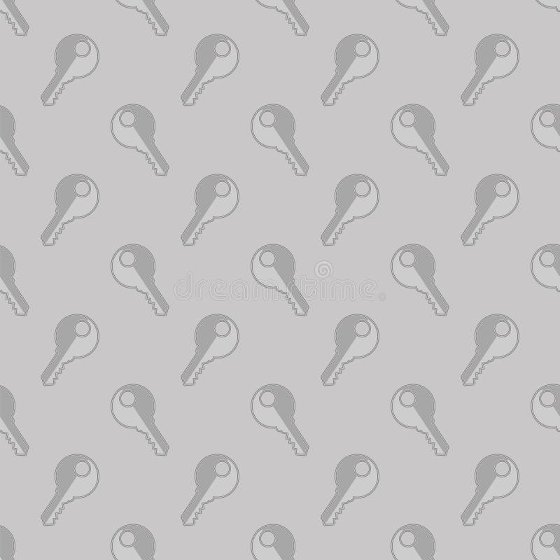 Seamless Grey Key Pattern stock vector. Illustration of chrome - 75566748