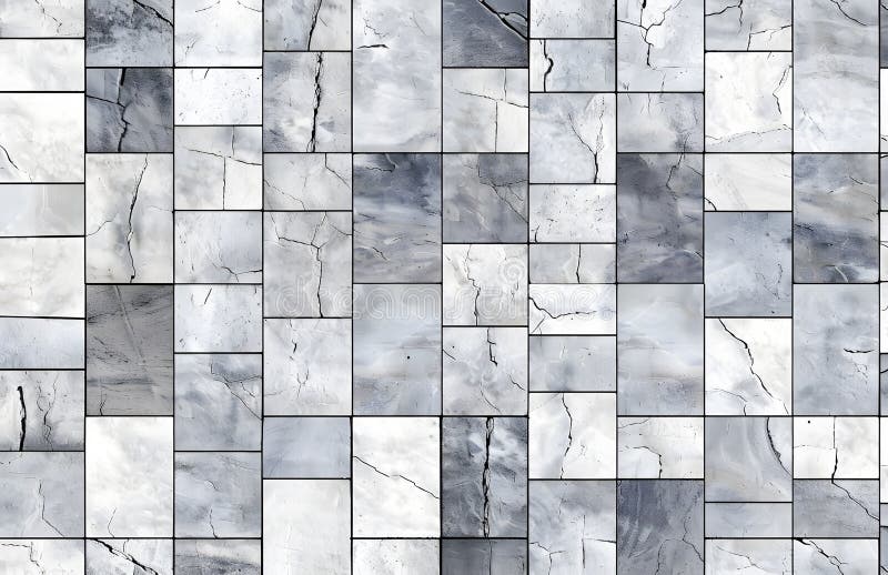 Seamless Grey and White Brick Pavers Pattern Texture Stock Illustration ...