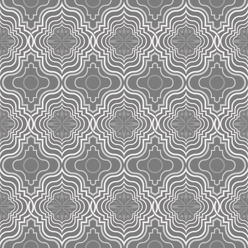 Seamless Grey and White Pattern. Stock Vector - Illustration of ornate ...