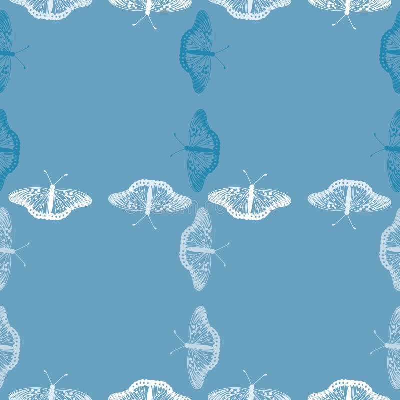 Vector Grid Butterfly Pattern Seamless Stock Vector - Illustration of ...