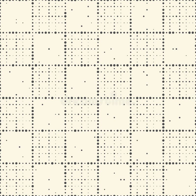 Seamless Grid Pattern. Vector Black and White Background Stock Vector ...