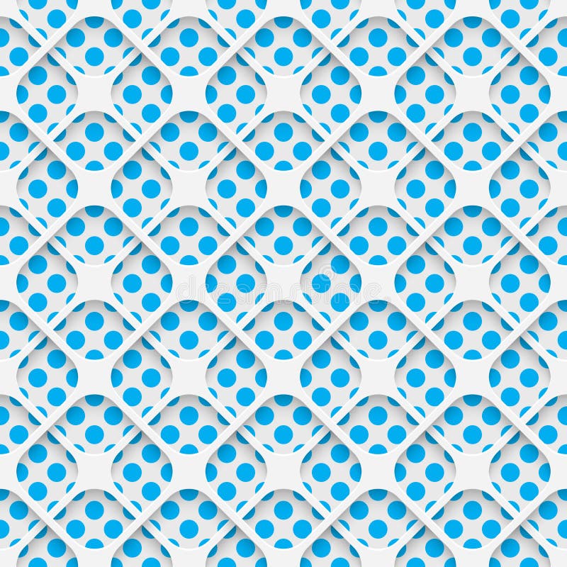 Seamless Grid Pattern. White and Blue Wrapping Background Stock Vector ...