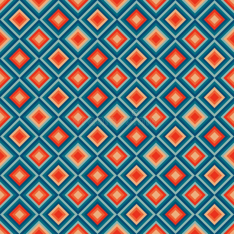 Vintage Aestethic Pattern with Triangles in the Style of the 70s and 60 ...
