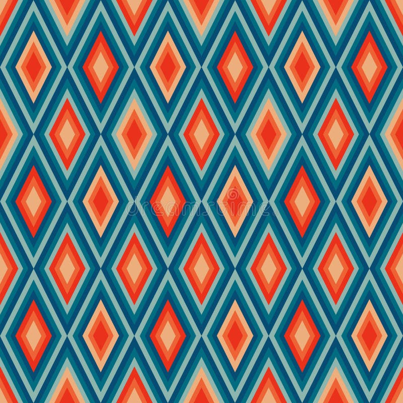Vintage Aestethic Pattern with Triangles in the Style of the 70s and 60 ...