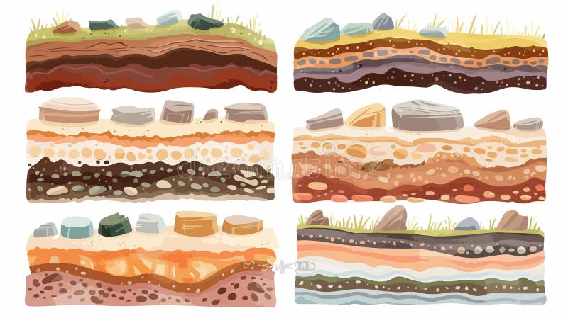 Seamless Ground Cross Sections: Underground Text Stock Vector ...