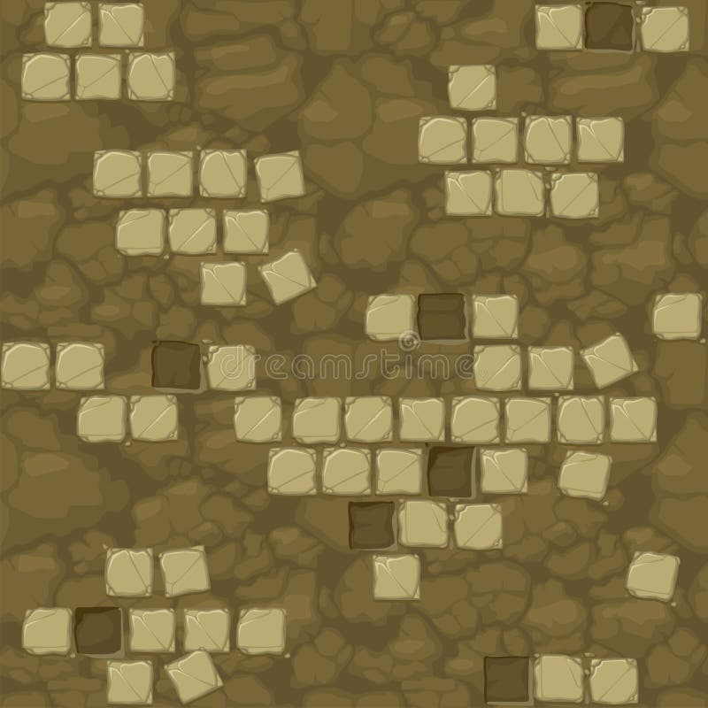 Seamless Ground Texture With Old Stone Tiles Stock Vector Illustration Of Sidewalk Texture