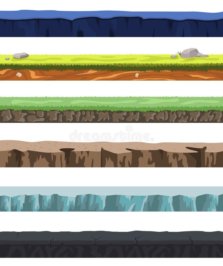 Ground Types Surface Set Stock Illustrations – 59 Ground Types Surface ...