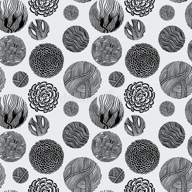 Seamless Grunge Halftone Drawing Texture. Random Circle Doodle Pattern ...