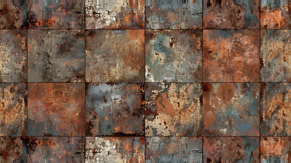 Seamless Grunge Rust Backdrop. Industrial Charm Pattern for Authentic ...