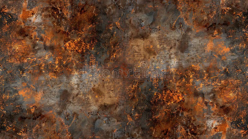 Seamless Grunge Rust Design. Industrial Charm Pattern for Versatile ...