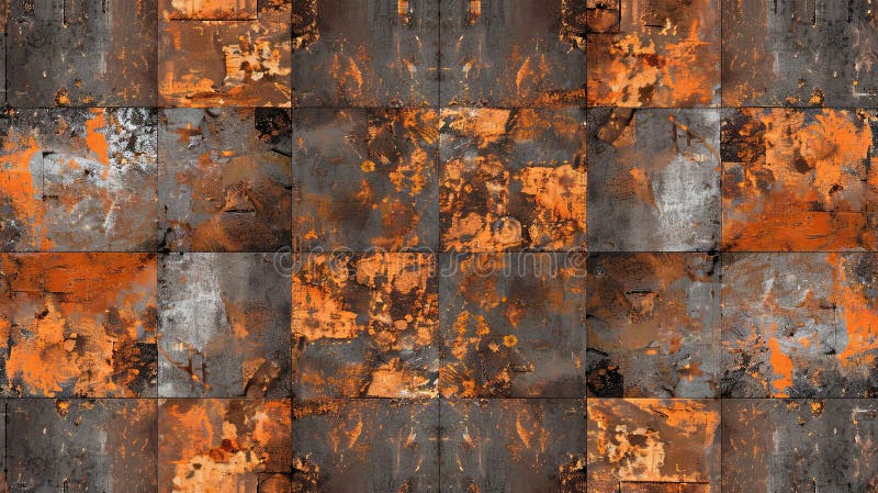 Seamless Grunge Rust Pattern. Industrial Charm Backdrop for Rugged ...
